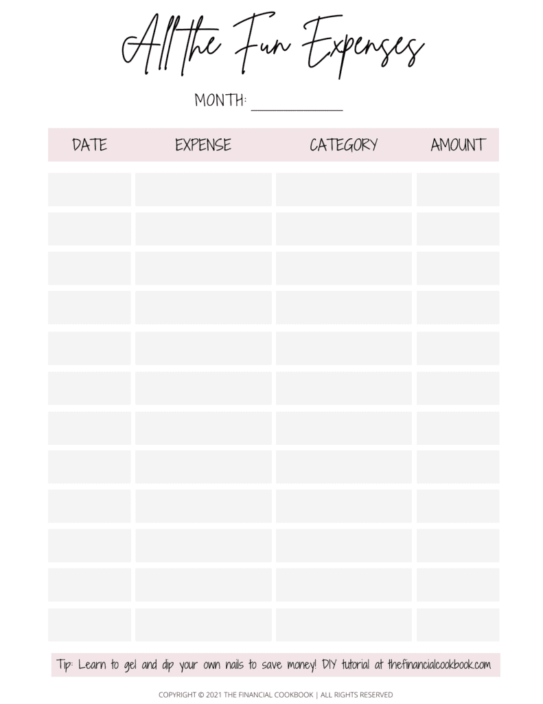 FREE Printable Expense Tracker: Downloadable Budget Binder - The ...
