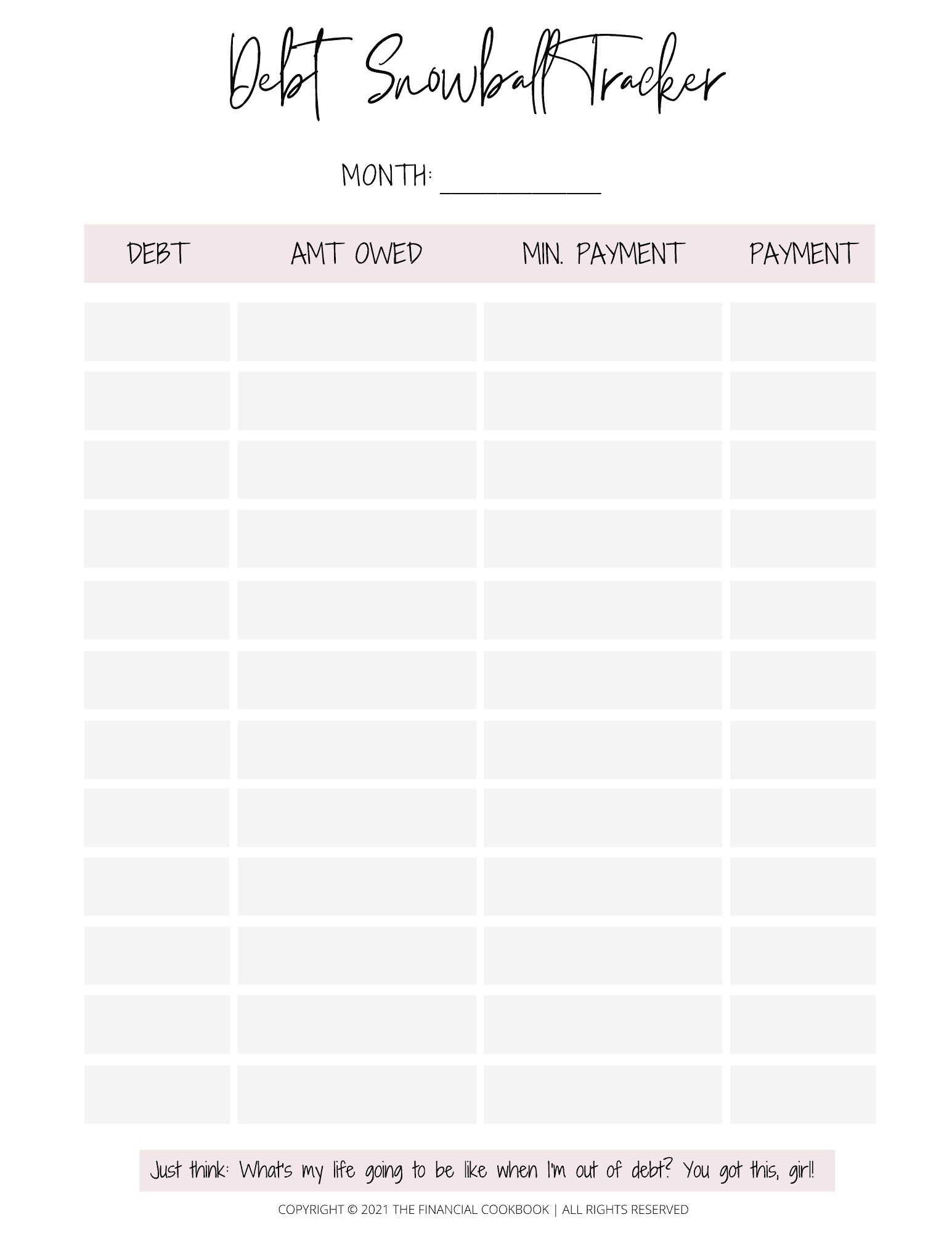 Free Debt Payoff Printables: Exact Steps You Need to Know to Get Out of ...